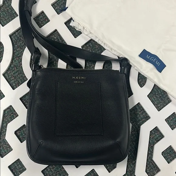 M. Gemi | Bags | M Gemi Black Leather Crossbody Bag | Poshmark